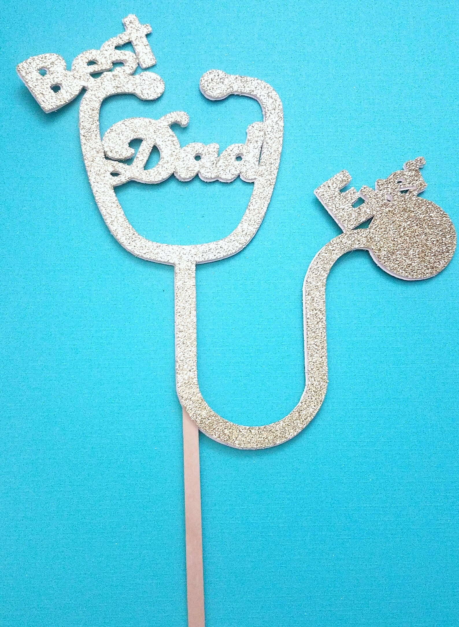 DOUBLE SIDED Best Dad Ever Stethoscope Cake Topper Father's Day ...
