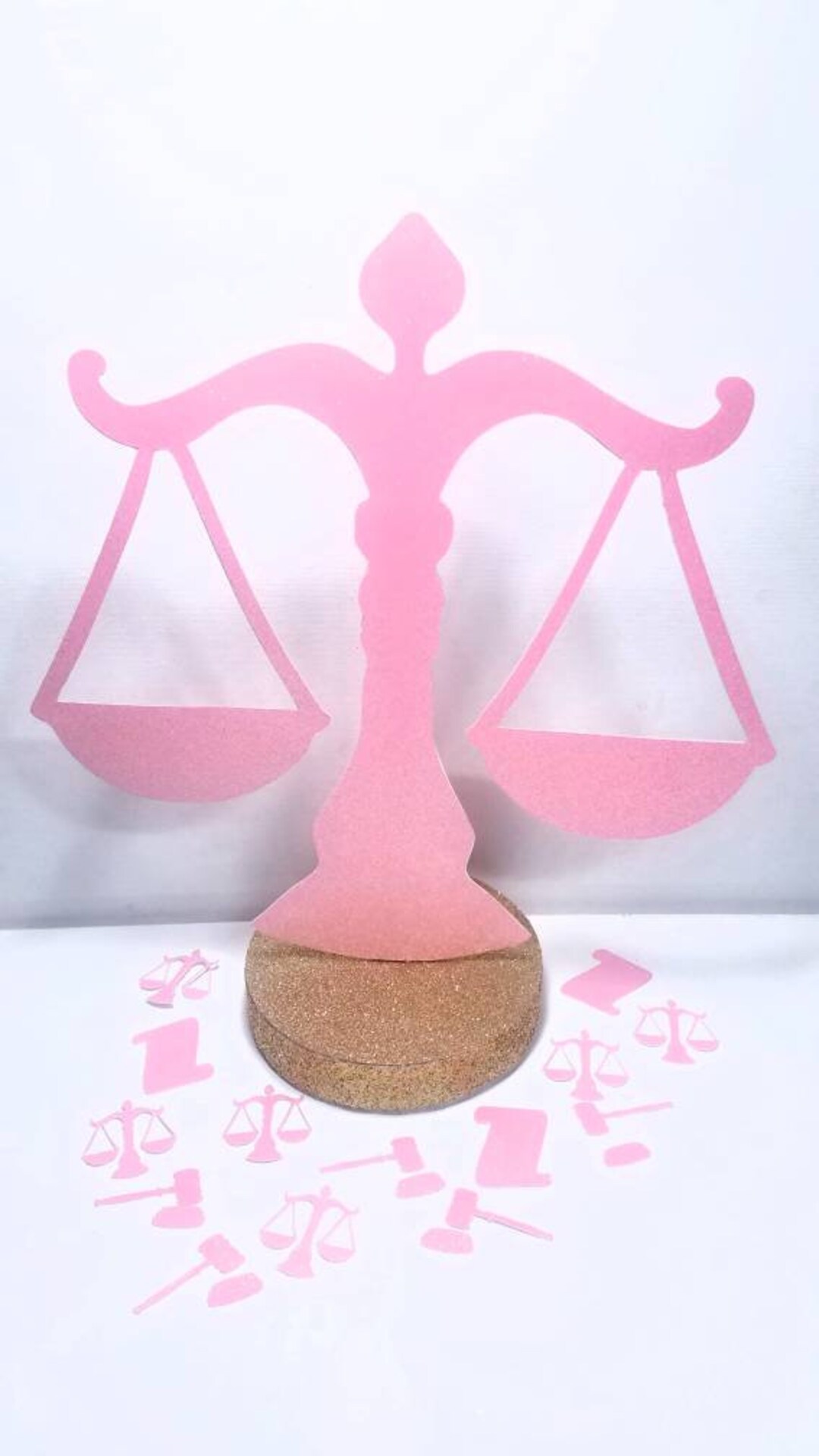 Pink Gold Scales of Justice Legal Centerpiece Law School Graduation ...