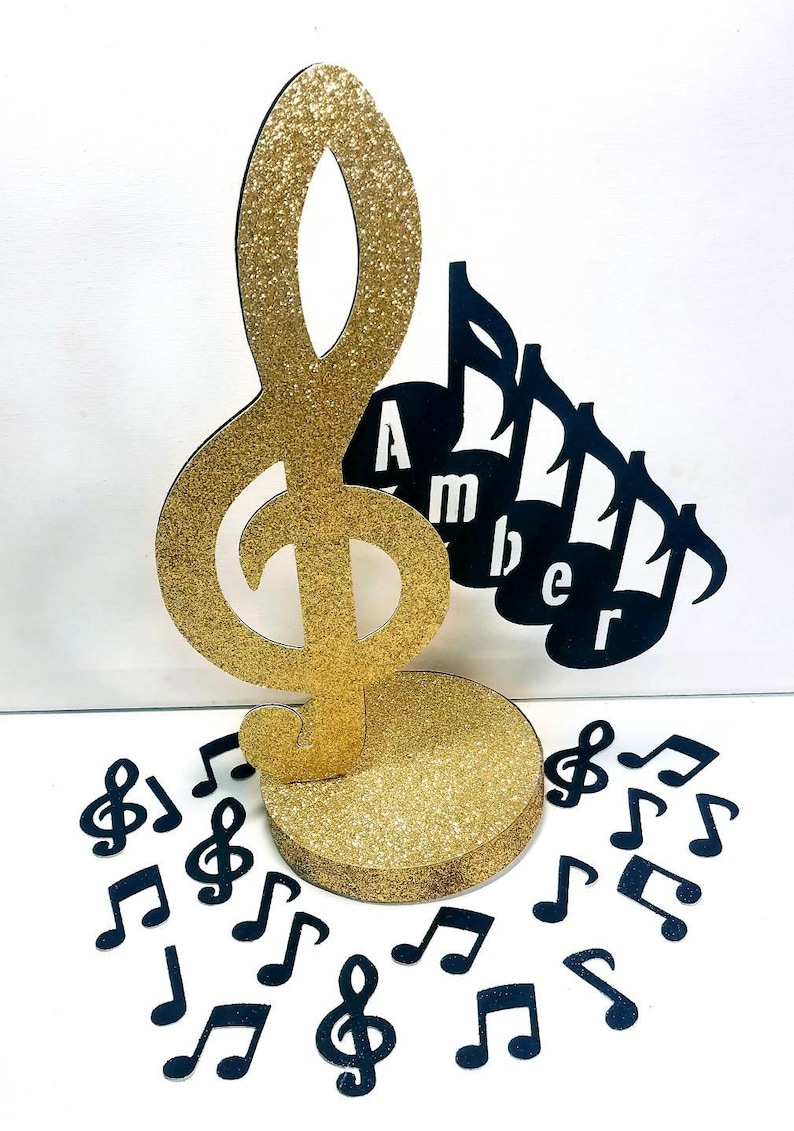 Personalized Music Note Centerpiece Table Decoration Birthday | Etsy