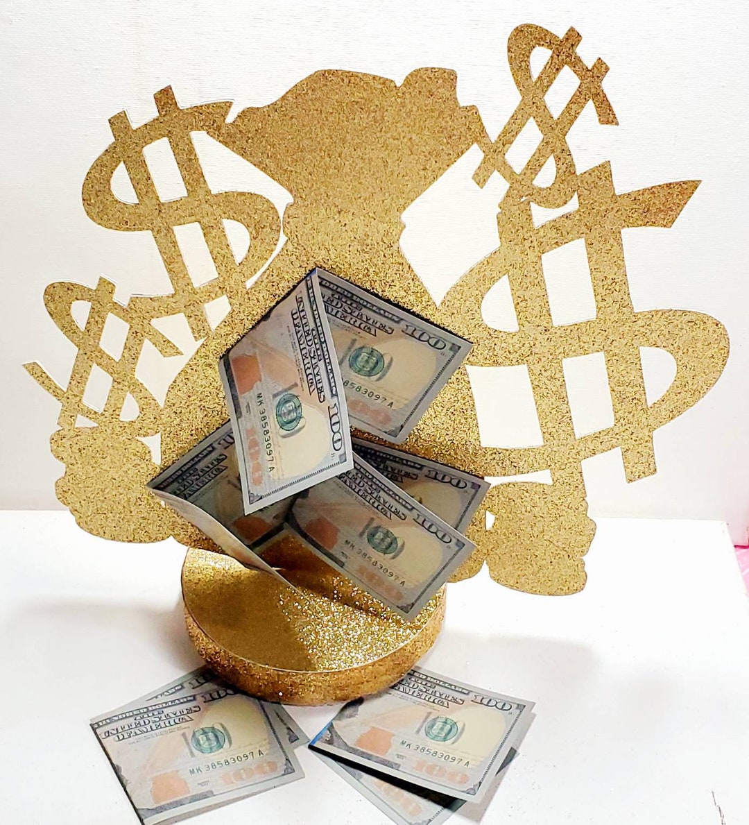 Money Bag Dollar Signs Centerpiece for Birthday Party Bachelorette ...