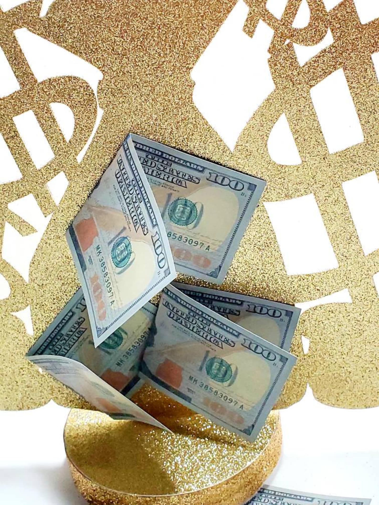 Money Bag Dollar Signs Centerpiece for Birthday Party - Etsy