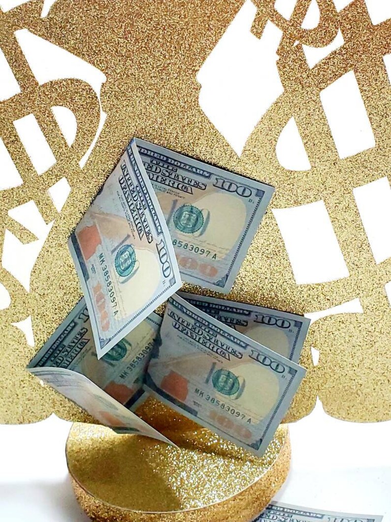 Money Bag Dollar Signs Centerpiece for Birthday Party - Etsy