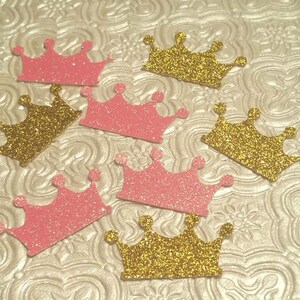 Set 2 Princess Crown Centerpiece Toppers Cake Birthday Party Prince ...