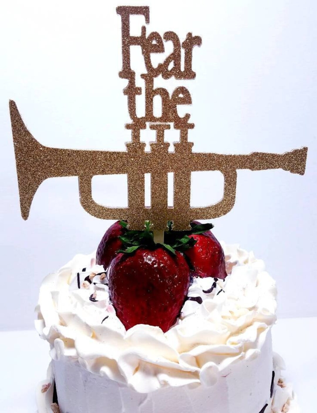 DOUBLE SIDED Fear the Trumpet Centerpiece or Cake Topper School Band ...