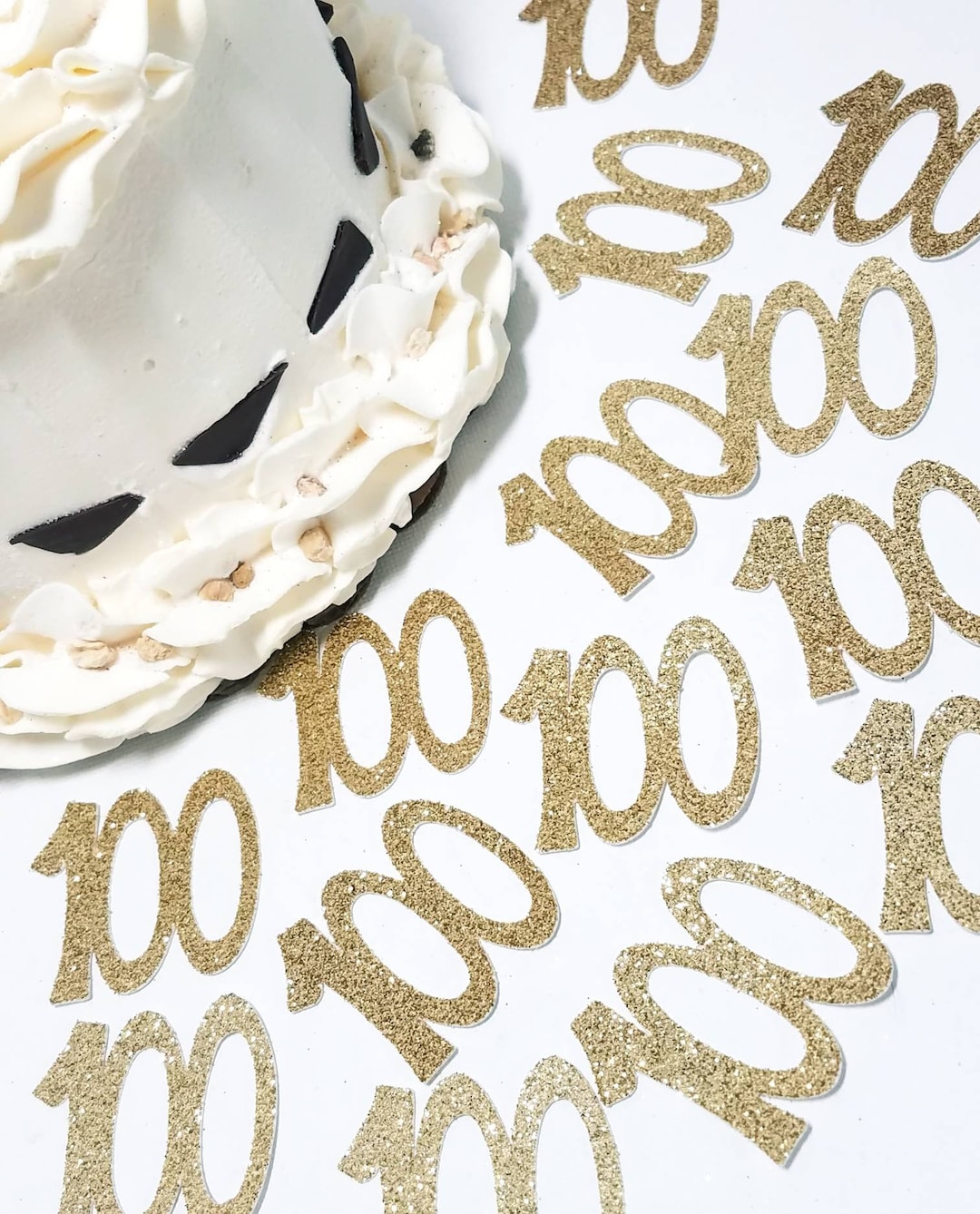 100 100th Birthday Party Anniversary Confetti Die Cuts in Glitter for ...