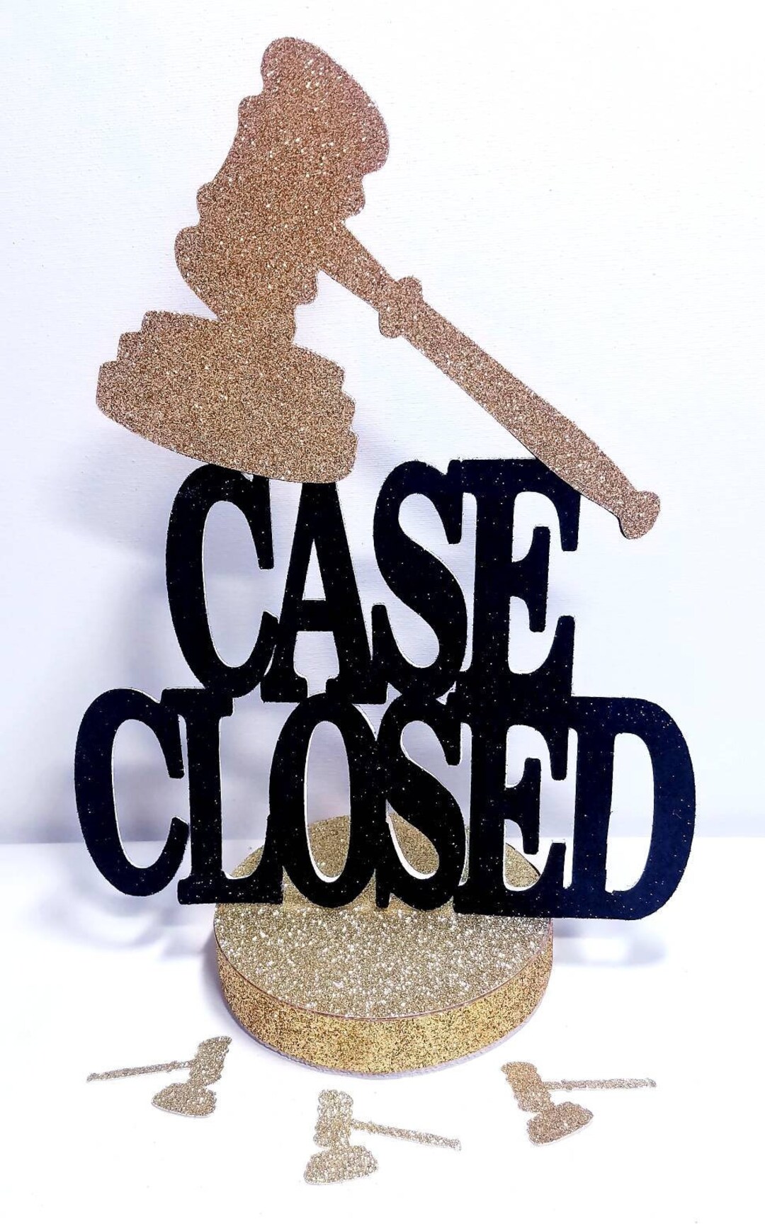 Case Closed Gavel Legal Centerpiece Law School Graduation Birthday ...