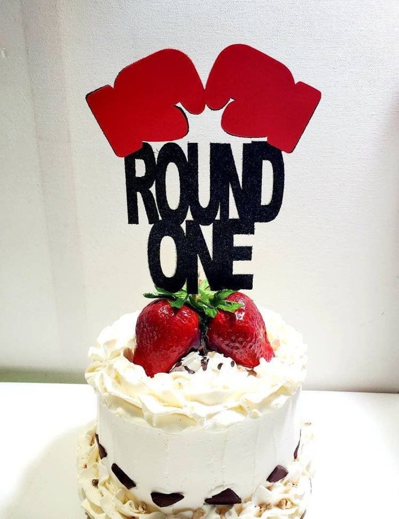 DOUBLE SIDED Boxing Round One Gloves Boxer Knockout Champ Cake - Etsy