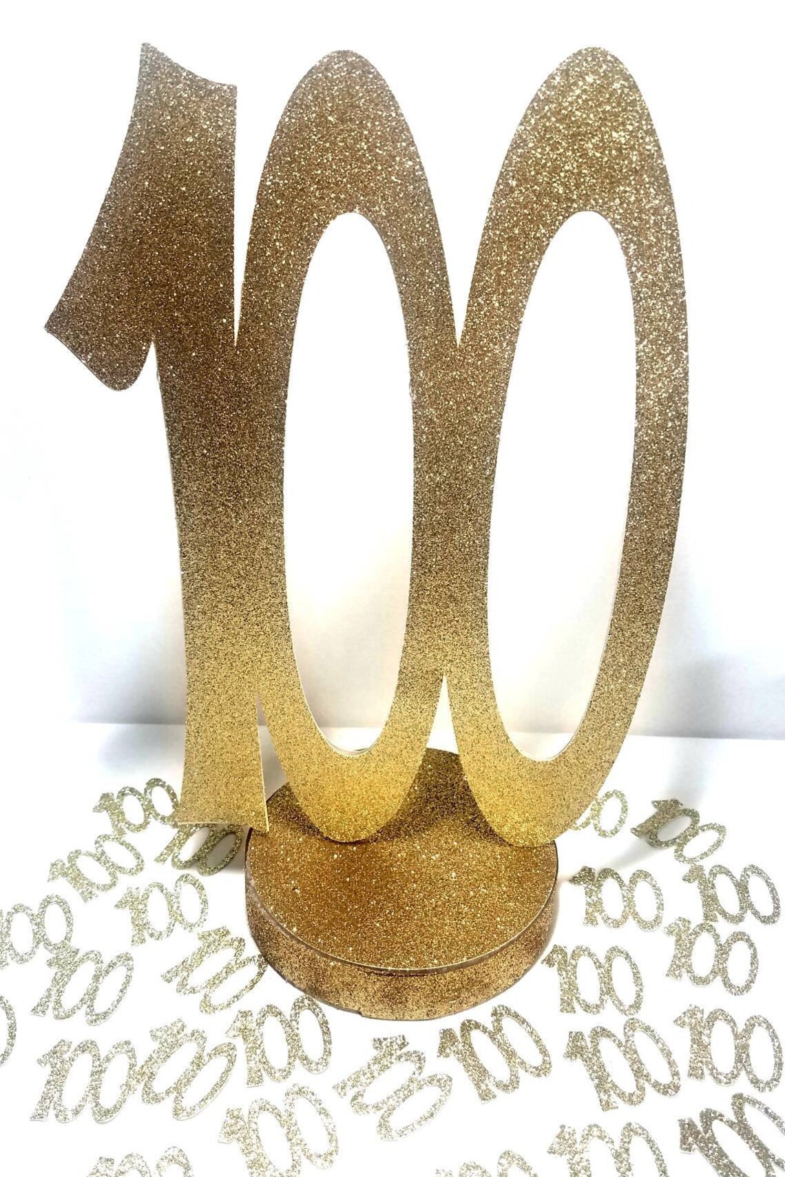 100th Centerpiece Birthday Party Anniversary Glitter Table - Etsy
