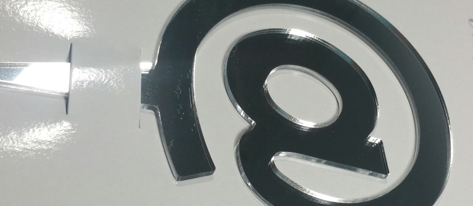 At @ Symbol Social Media Mirrored Cake Topper Centerpiece Decoration ...