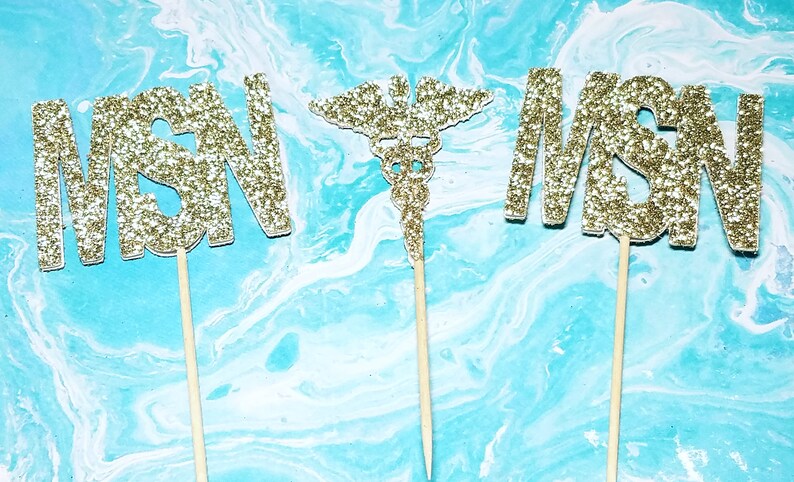 Choose Color MSN BSN Medical Symbols Cupcake Toppers Nurse | Etsy