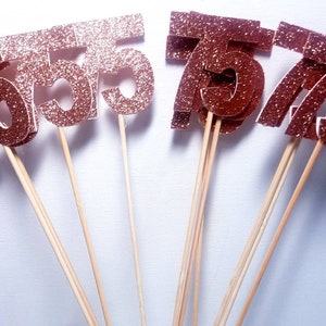 75 75th Anniversary or Birthday Party Centerpiece Toppers in Glitter ...
