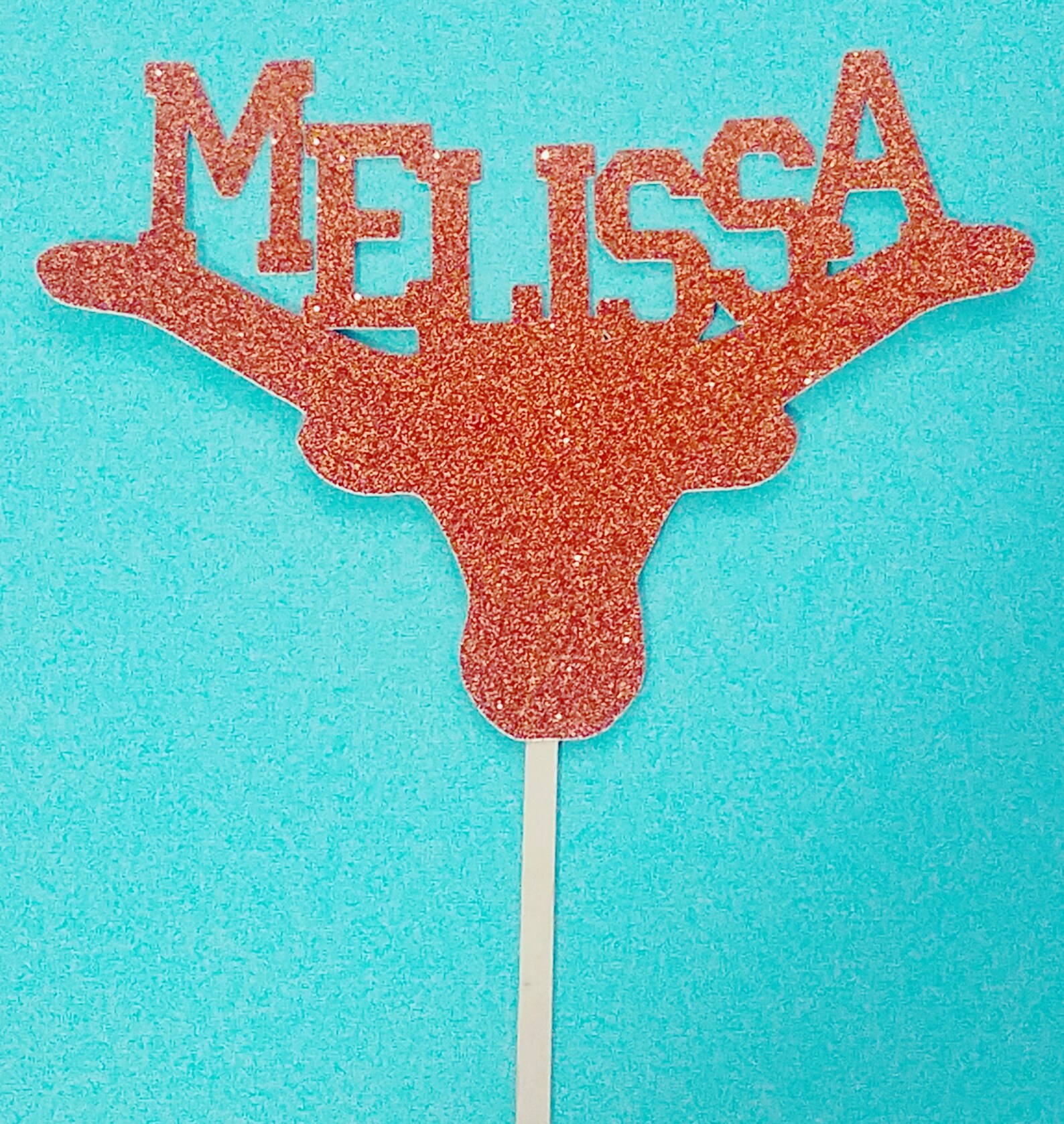 DOUBLE SIDED Personalized Longhorn Cake Topper Birthday Party - Etsy