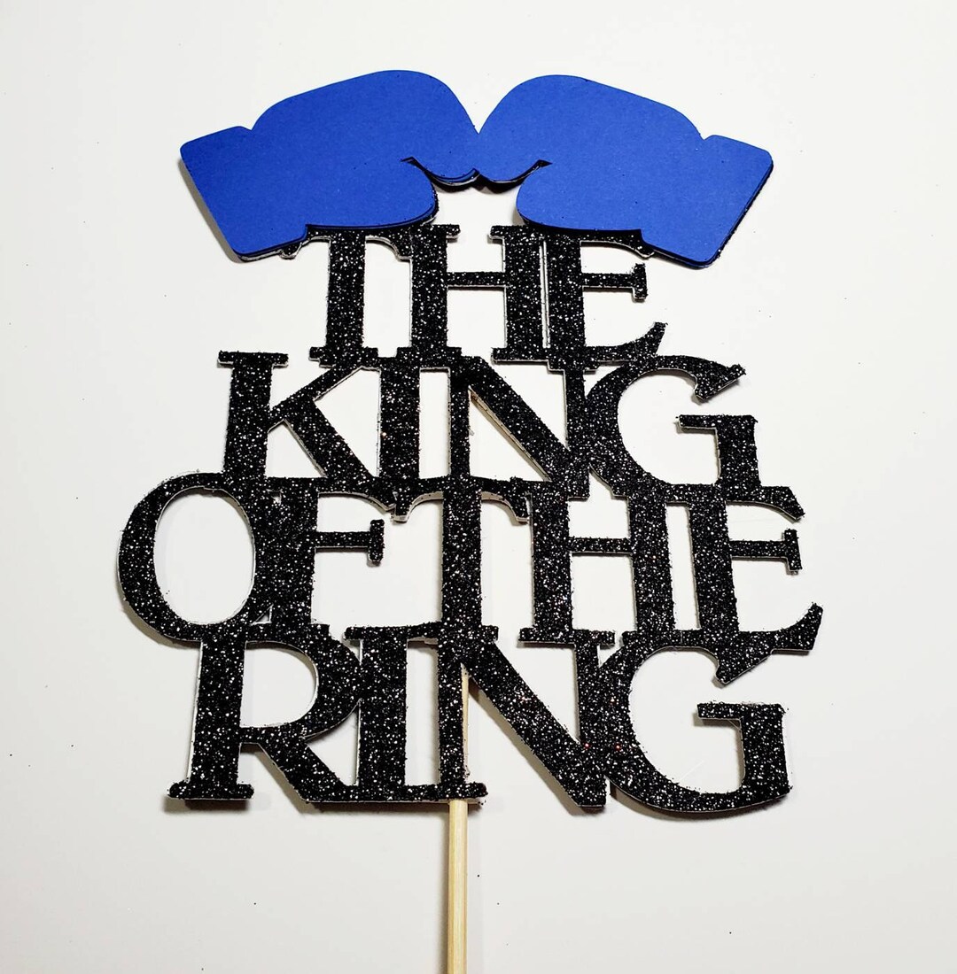DOUBLE SIDED Boxing Gloves Boxer "the King of the Ring" Cake Topper ...