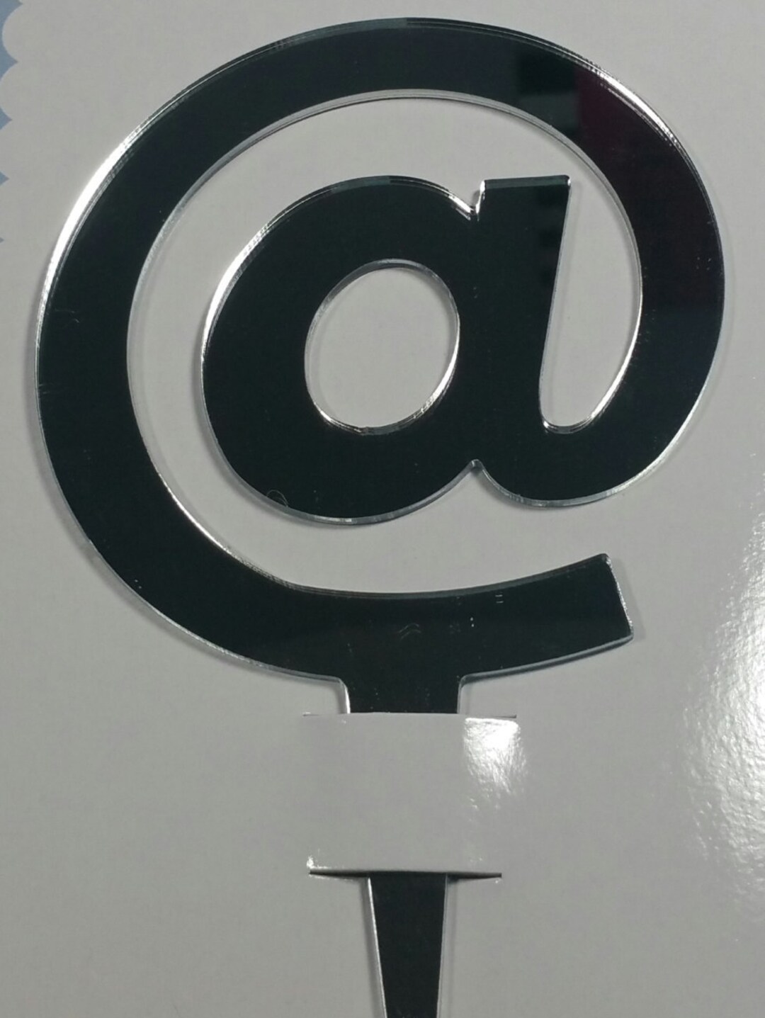 At @ Symbol Social Media Mirrored Cake Topper Centerpiece Decoration ...