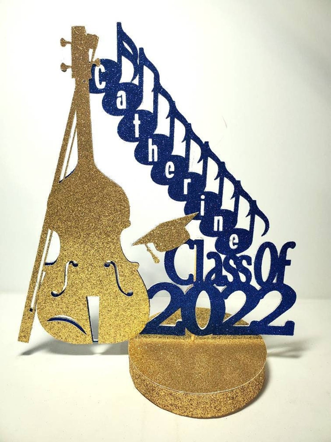 Personalized Violin Music Note Graduation 2025 Centerpiece Table ...