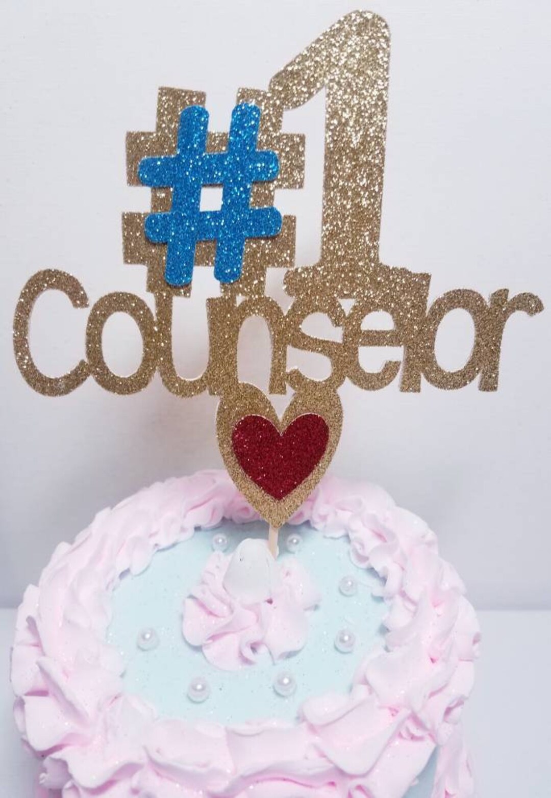DOUBLE SIDED #1 Counselor School Centerpiece Cake Topper Birthday Party ...
