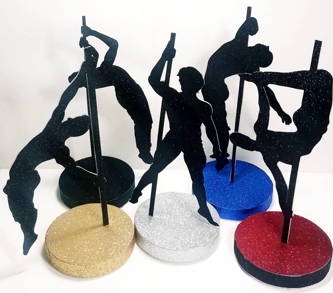Male Pole Dancers Dancing Glitter Centerpieces for Birthday Party ...