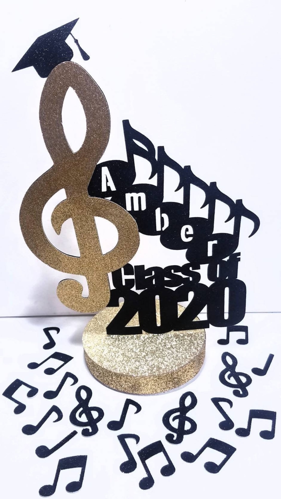 Personalized Music Note Graduation Centerpiece Table Decoration ...