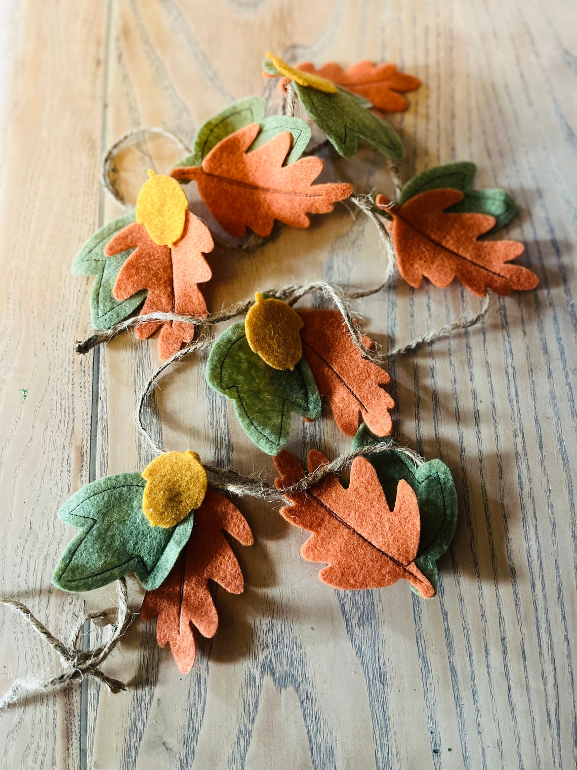 Fall Leaf Acorn Garland - Etsy
