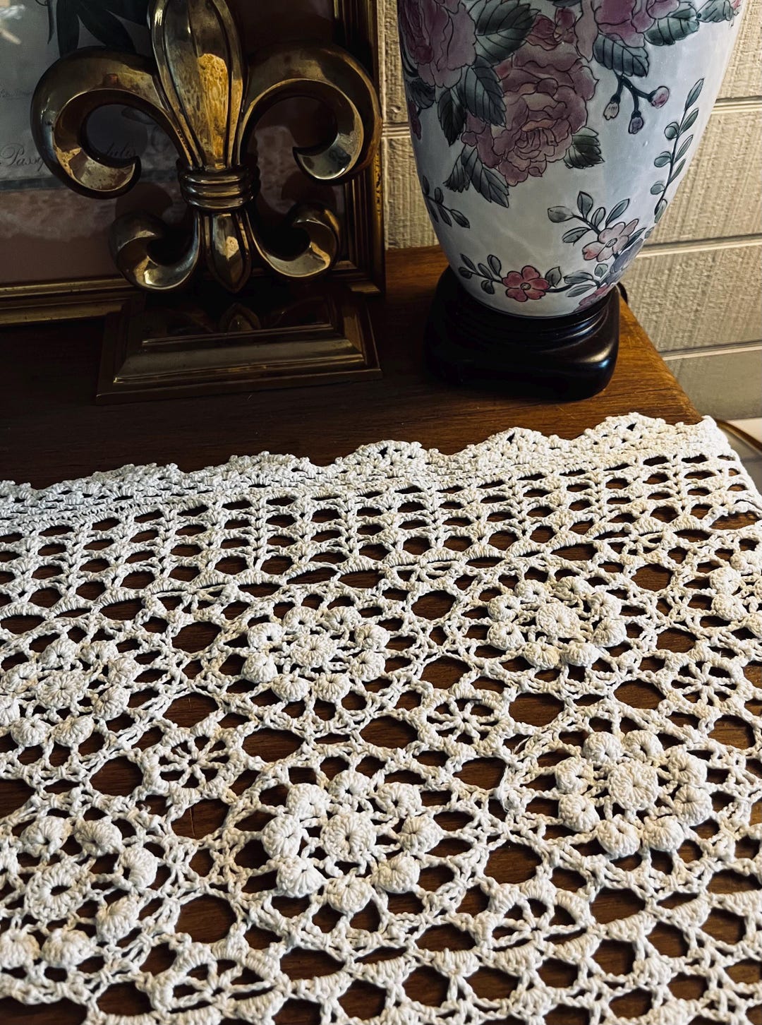 Antique Crochet Table Runner - Etsy