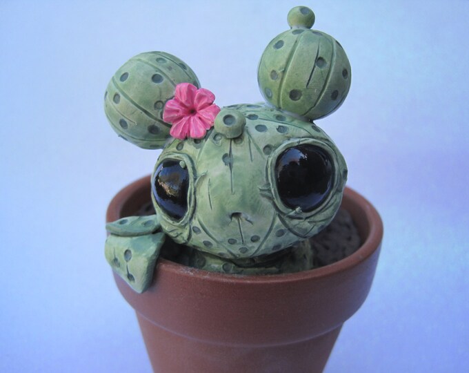 Cute Cactus Sculpture Cacti Creature Polymer Clay Monster Baby - Etsy