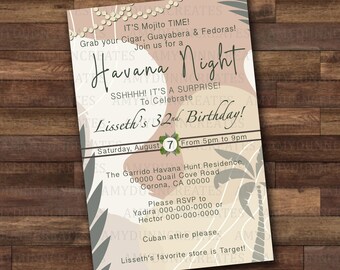 Havana Nights Invite Havana Nights Party Suprise Party Salsa Party ...
