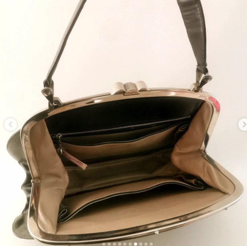 Rare! Vintage 50's Schiaparelli Rare! Elsa Schiaparelli Black Leather ...