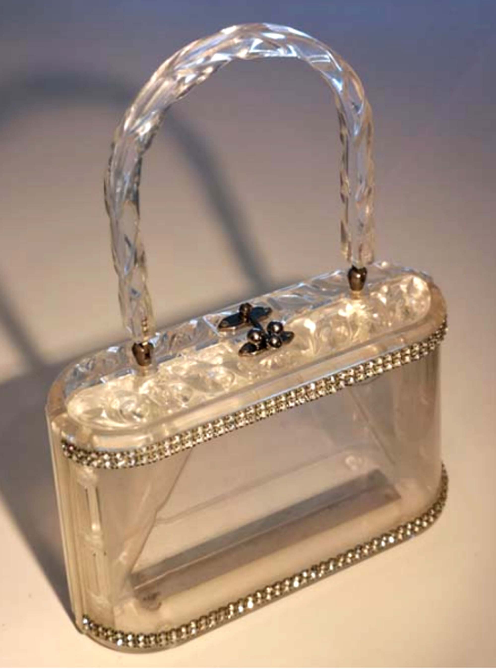 Rare! 50s Vintage Lucite Bag Wiesner of Miami, Florida Handbags - Book ...
