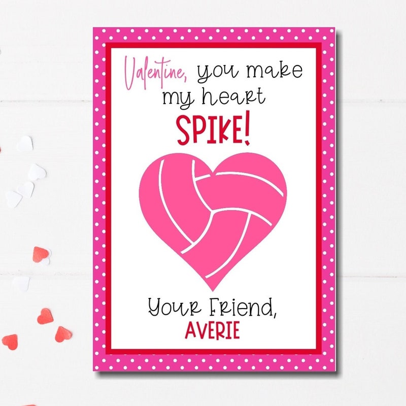 Volleyball Valentine - Etsy