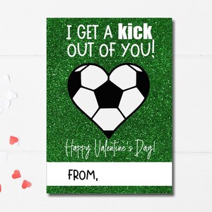 Soccer Valentine's Day Cards for Kids, Soccer Valentines, Classroom ...