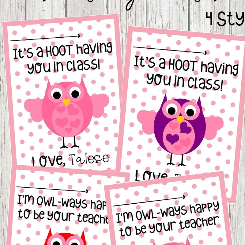 Owl Valentine Card - Etsy