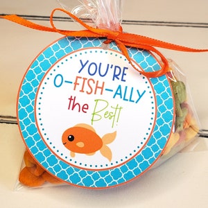 You're O-fish-ally the Best Gift Tags, Fish Gift Tags, Printable Fish ...