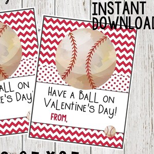 Digital Baseball Valentine Cards, Boy Valentines, Baseball Valentine's ...