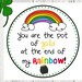 You Are the Pot of Gold at the End of My Rainbow Gift Tags, St. Patrick ...