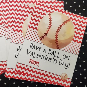Digital Baseball Valentine Cards, Boy Valentines, Baseball Valentine's ...