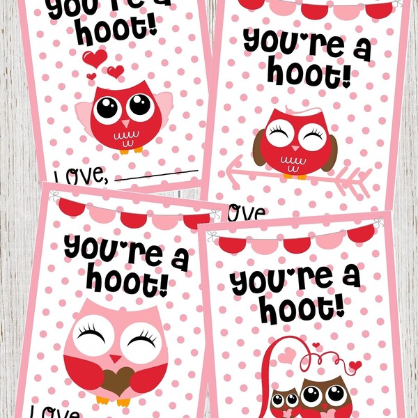Owl Valentine Card - Etsy