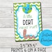 Dirt Dessert Gift Tags for Earth Day, Earth Day Gift Tags, Digital ...