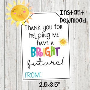 Teacher Gift Tags, Teacher Appreciation Week, End of School Year ...
