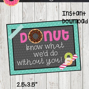 End of School Year Gift Tags-teacher Appreciation Week-printable Gift ...