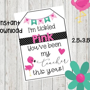 Tickled Pink You've Been My Teacher This Year-printable Gift Tags ...