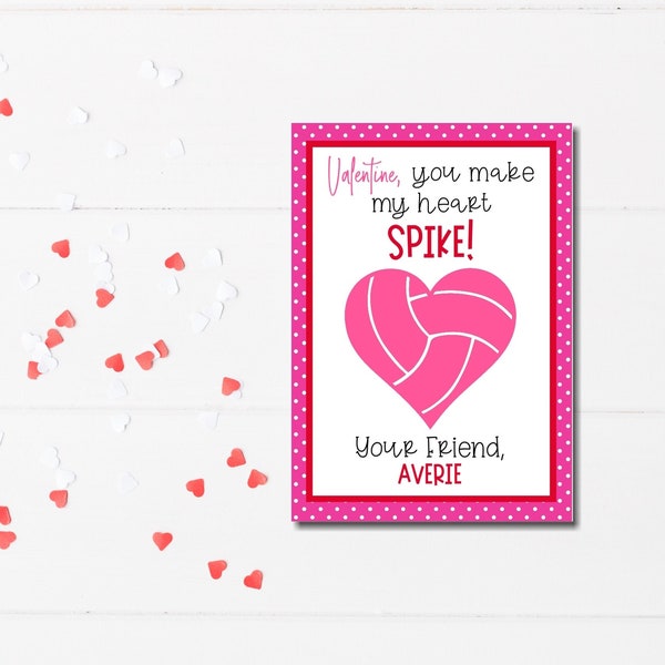Volleyball Valentine - Etsy