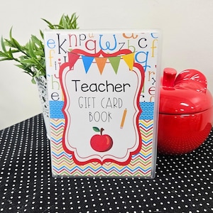 Teacher Gift Card Book, 4x6 Teacher Gift Card Holder, Teacher Gifts ...
