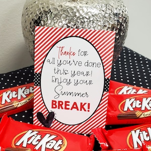 Kitkat Printable Gift Tag-teacher Appreciation Week-printable Gift Tags ...