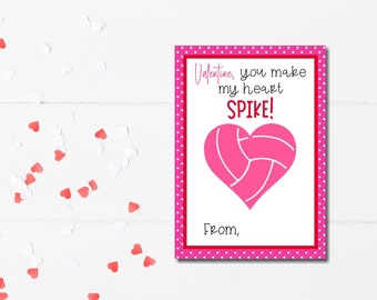 Volleyball Valentine Cards - Etsy