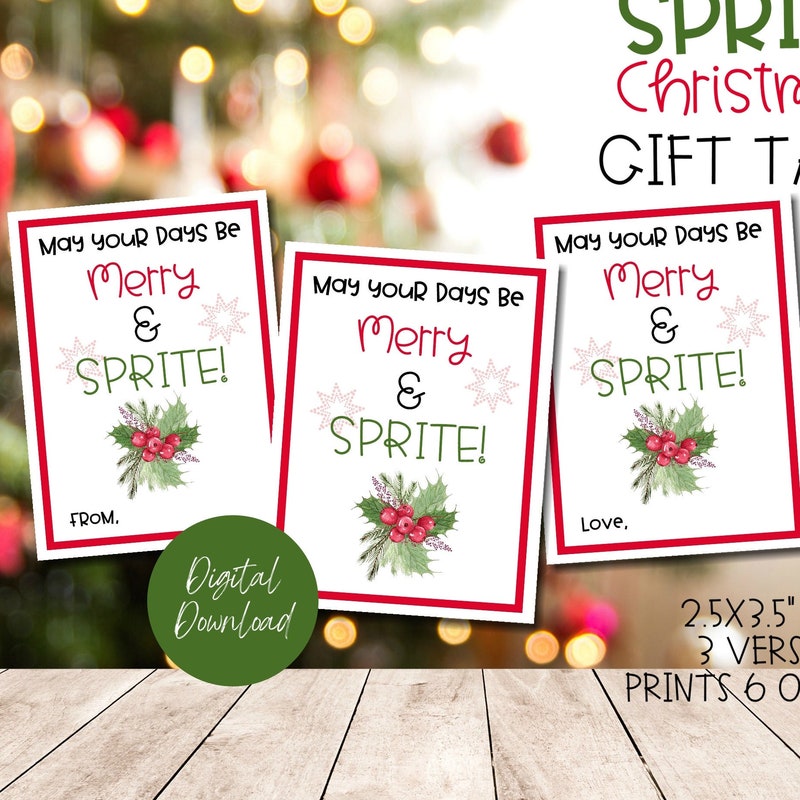 Merry Bright Christmas Tags - Etsy