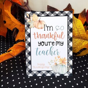 Teacher Gift Tags, Thankful Teacher Printable Gift Tags, Fall Gifts ...