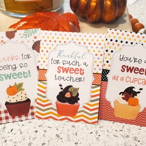 Fall Teacher Gift Tags, Sweet Teacher Tags, Thanksgiving Gift Tags ...