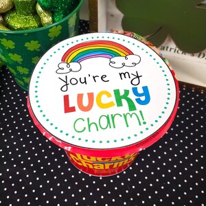 4" You're My Lucky Charm Circle Tags for Lucky Charms Cereal, Cereal ...
