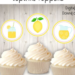 Lemonade Cupcake Toppers-lemonade Party Printables-lemonade Stand ...