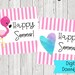 Happy Summer printable gift tags-Flamingo tags-Summer gift | Etsy